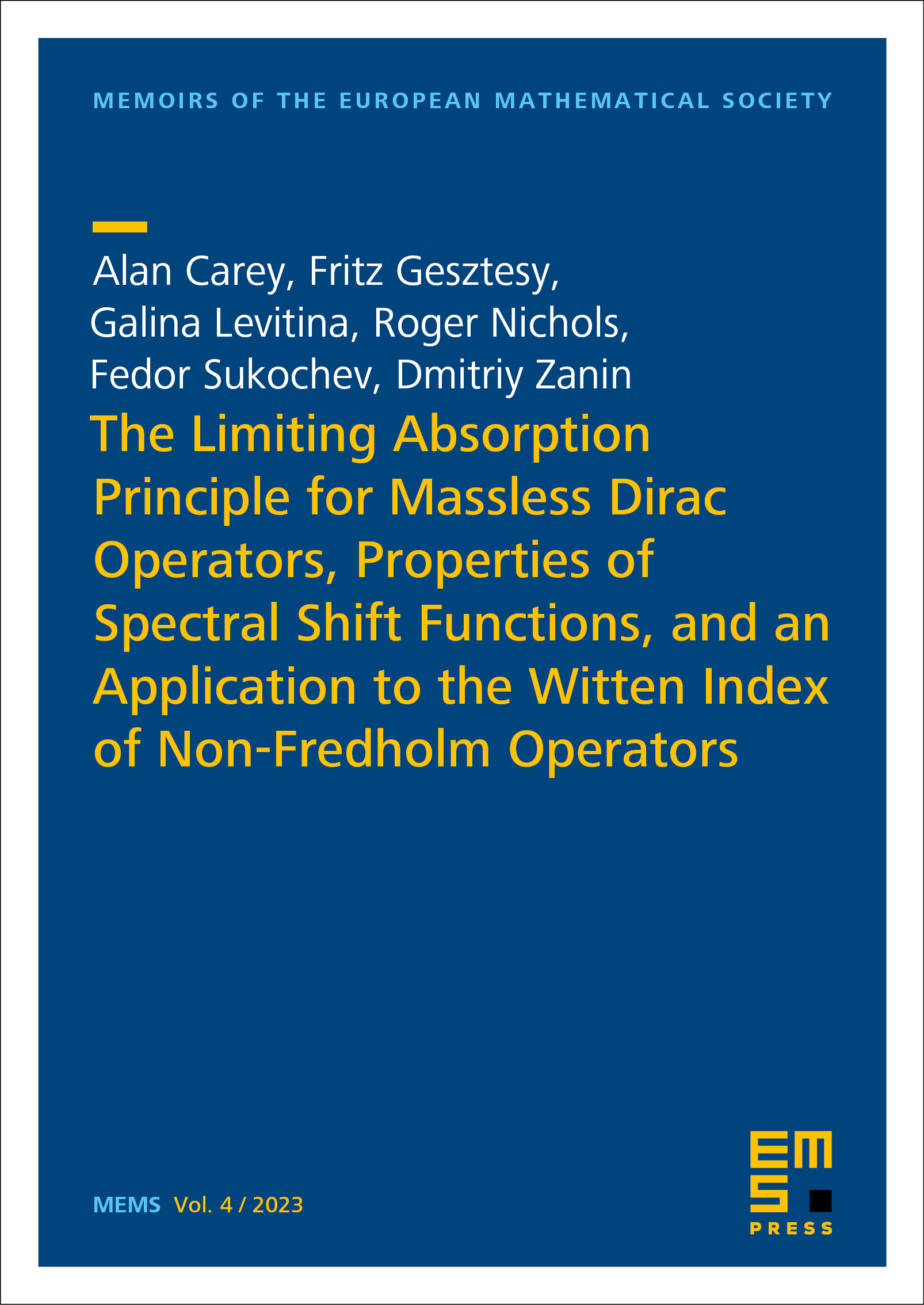 The Limiting Absorption Principle for Massless Dirac Operators, Properties of Spectral Shift ...