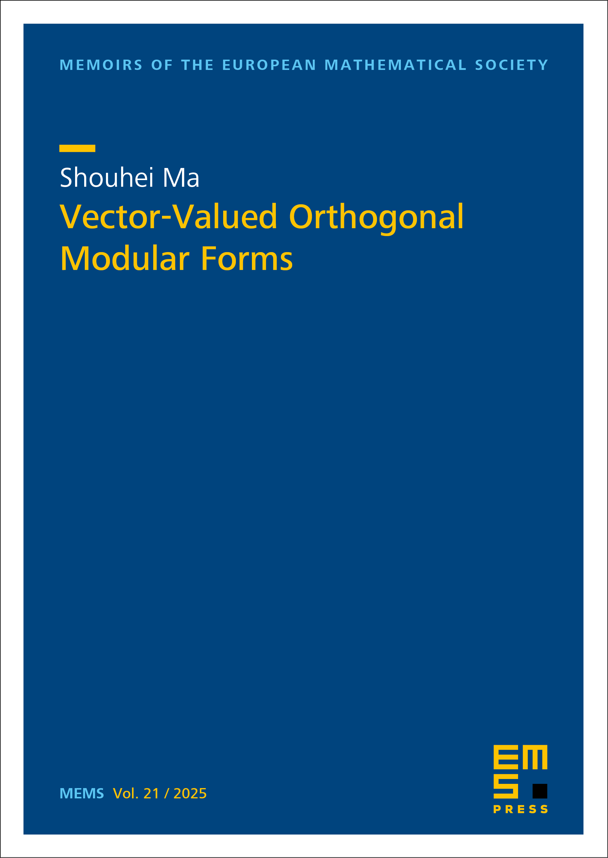 Vector-Valued Orthogonal Modular Forms | EMS Press