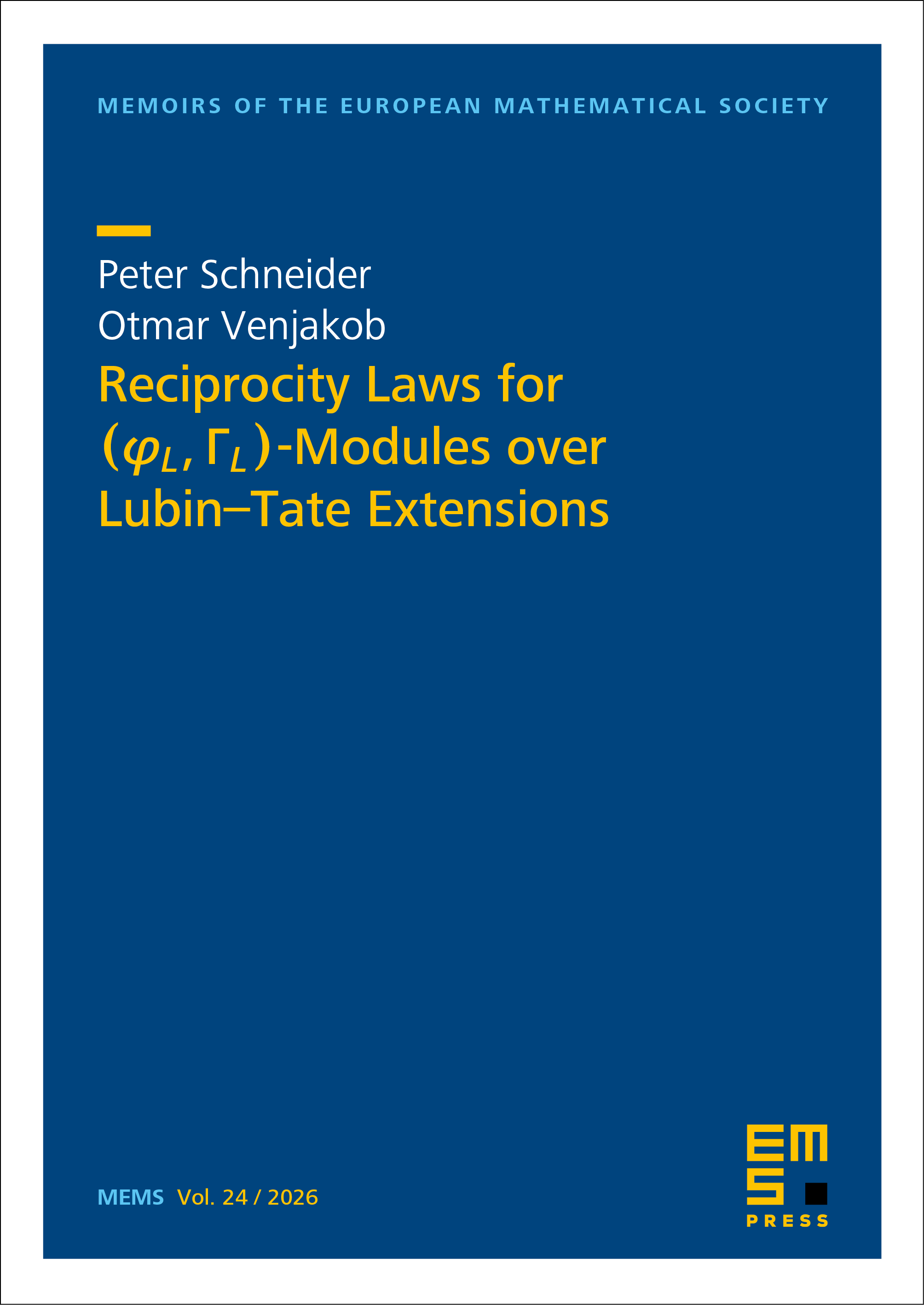 Reciprocity Laws for (𝜑_L, Γ_L)-Modules over Lubin–Tate Extensions | EMS Press