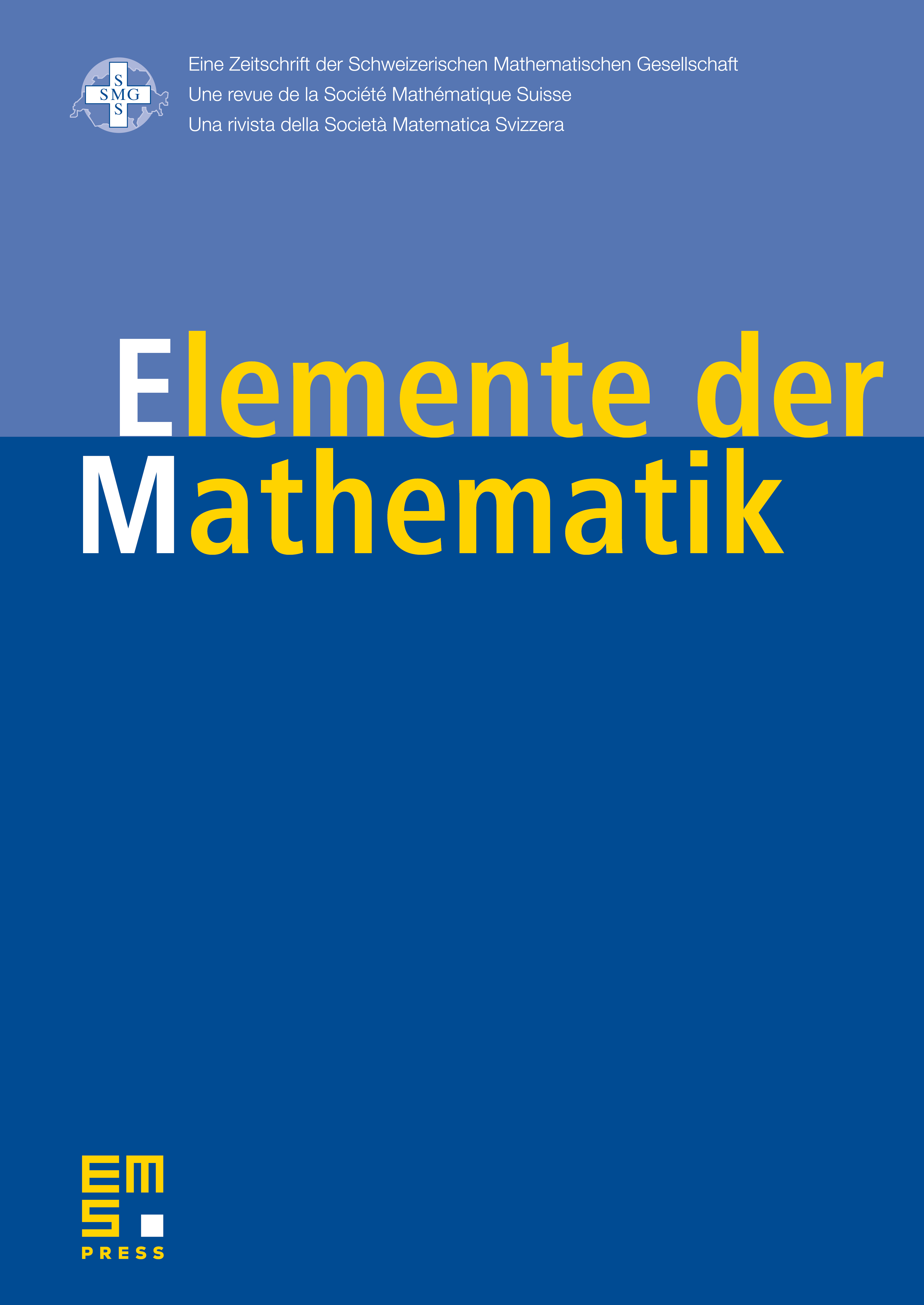 Volume 64, No. 2 (2009)| Elemente der Mathematik | EMS Press