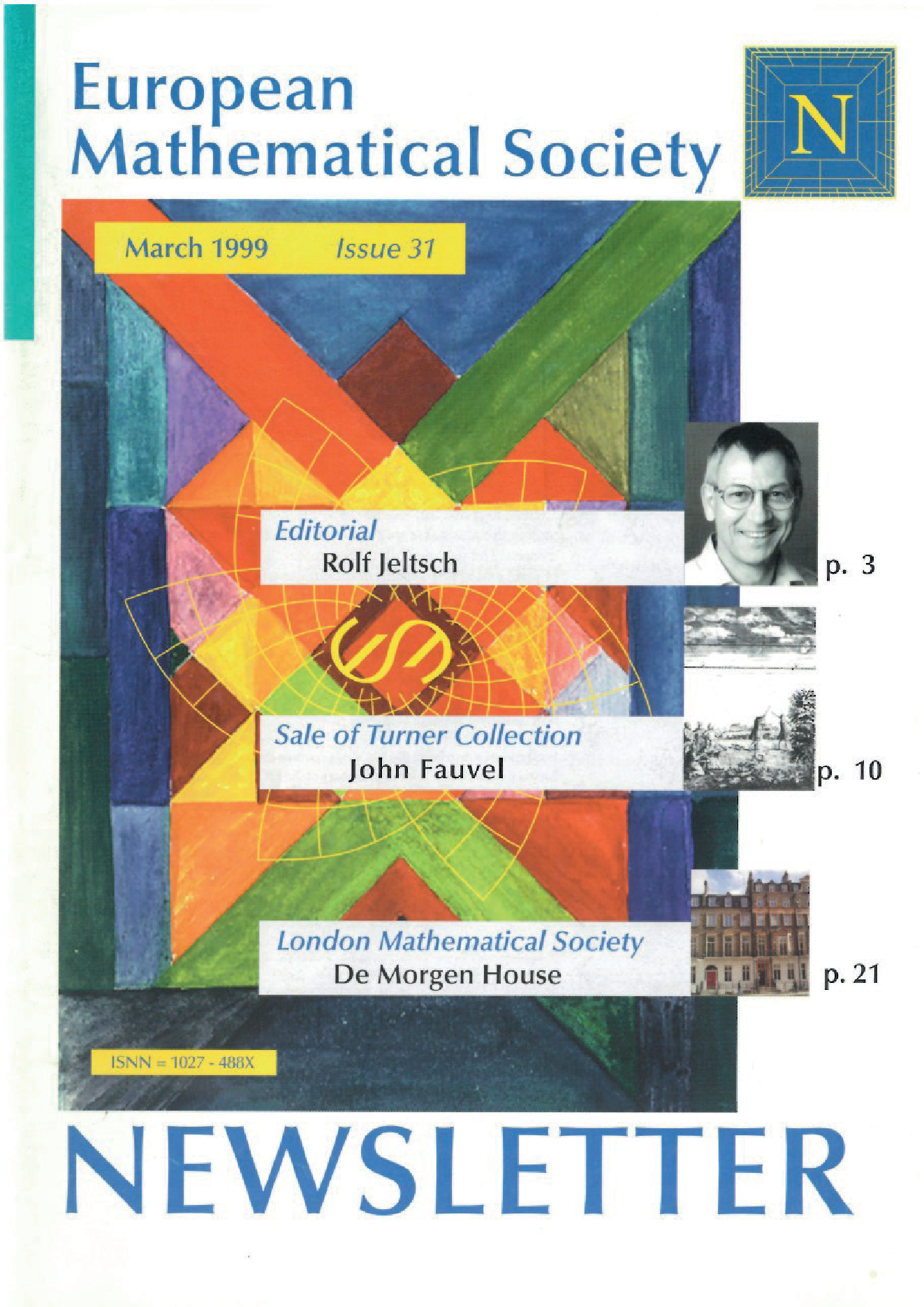 No 31 1999 European Mathematical Society Magazine Ems Press