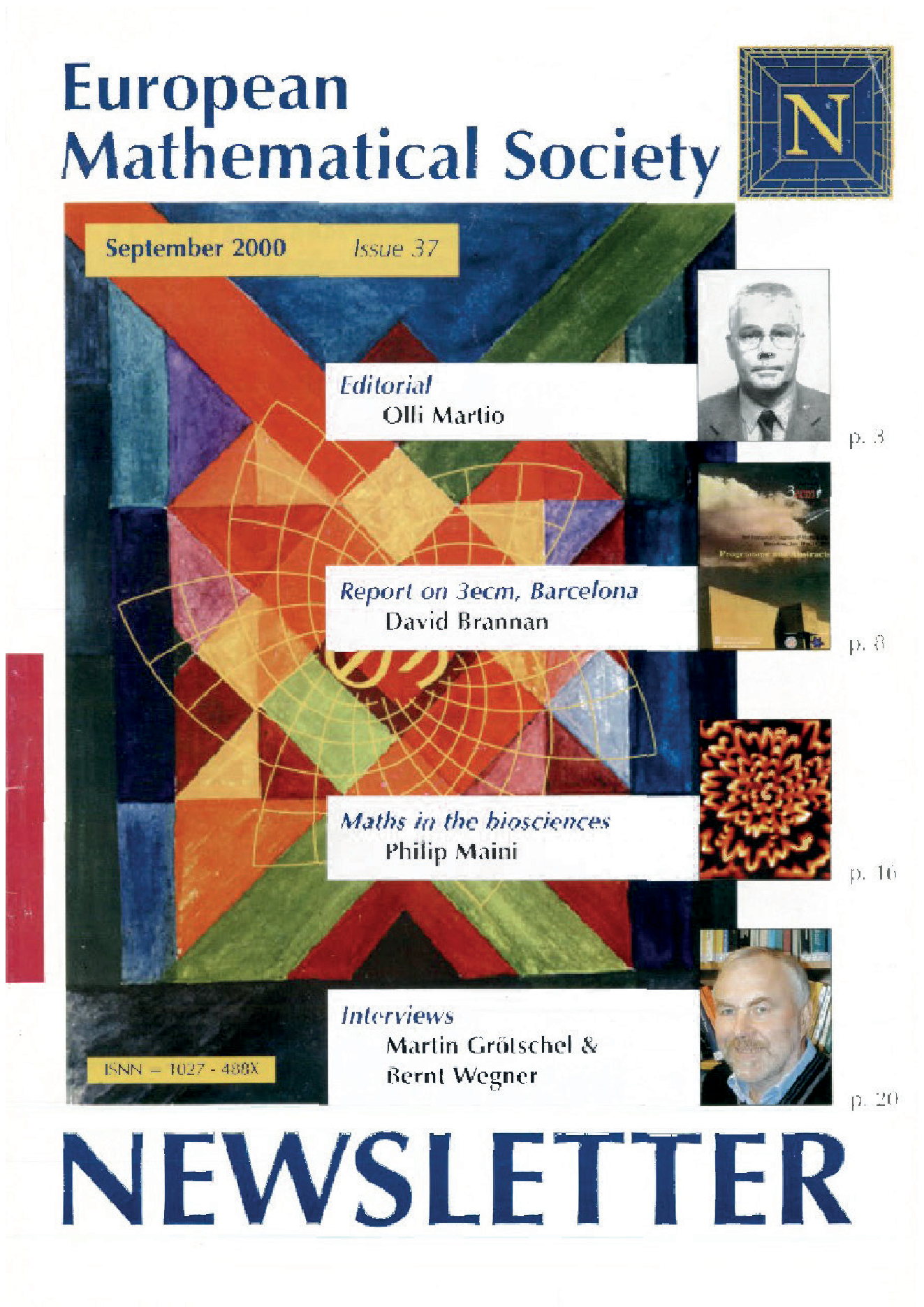 No. 37 (2000)| European Mathematical Society Magazine | EMS Press