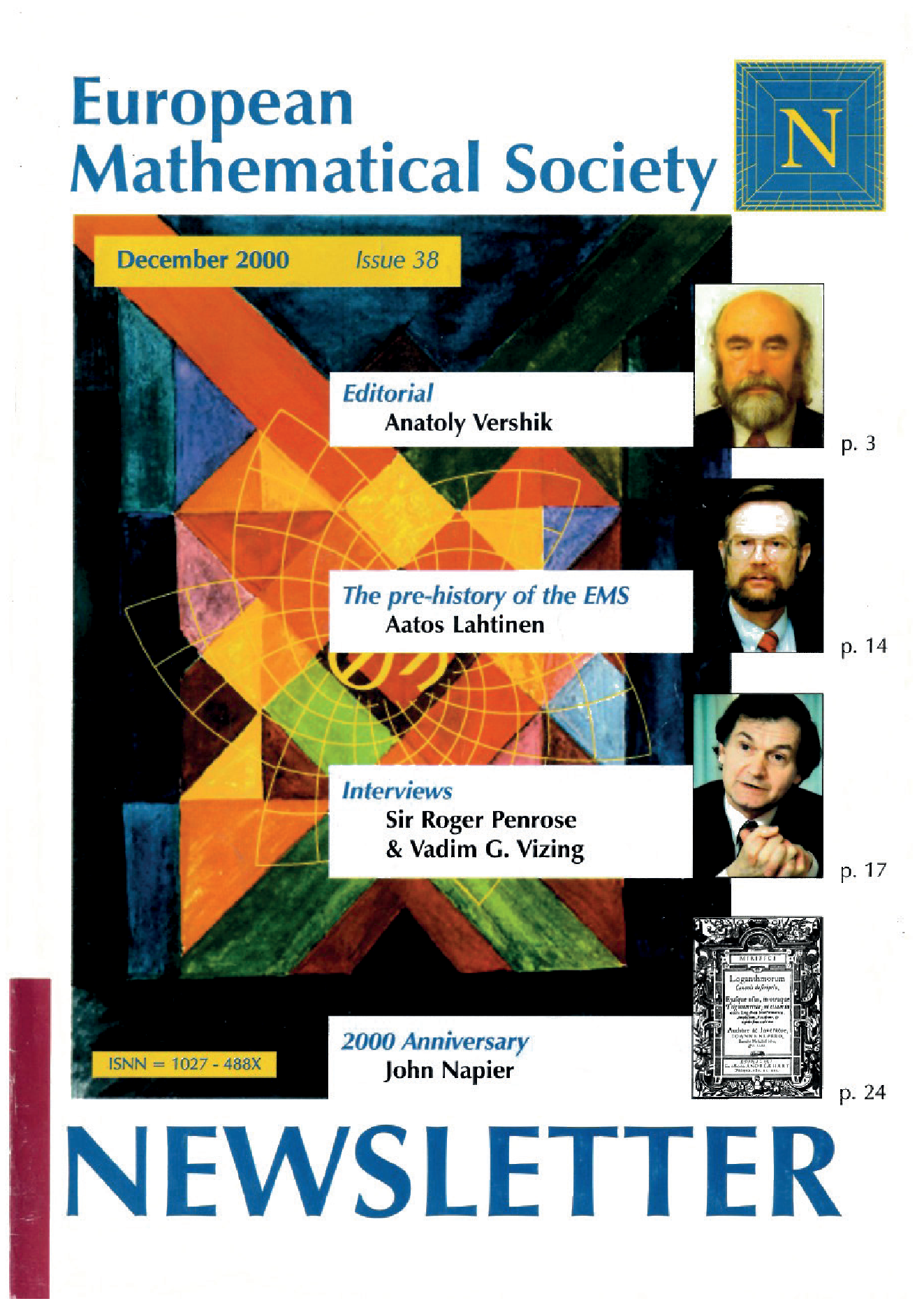 No. 38 (2000)| European Mathematical Society Magazine | EMS Press